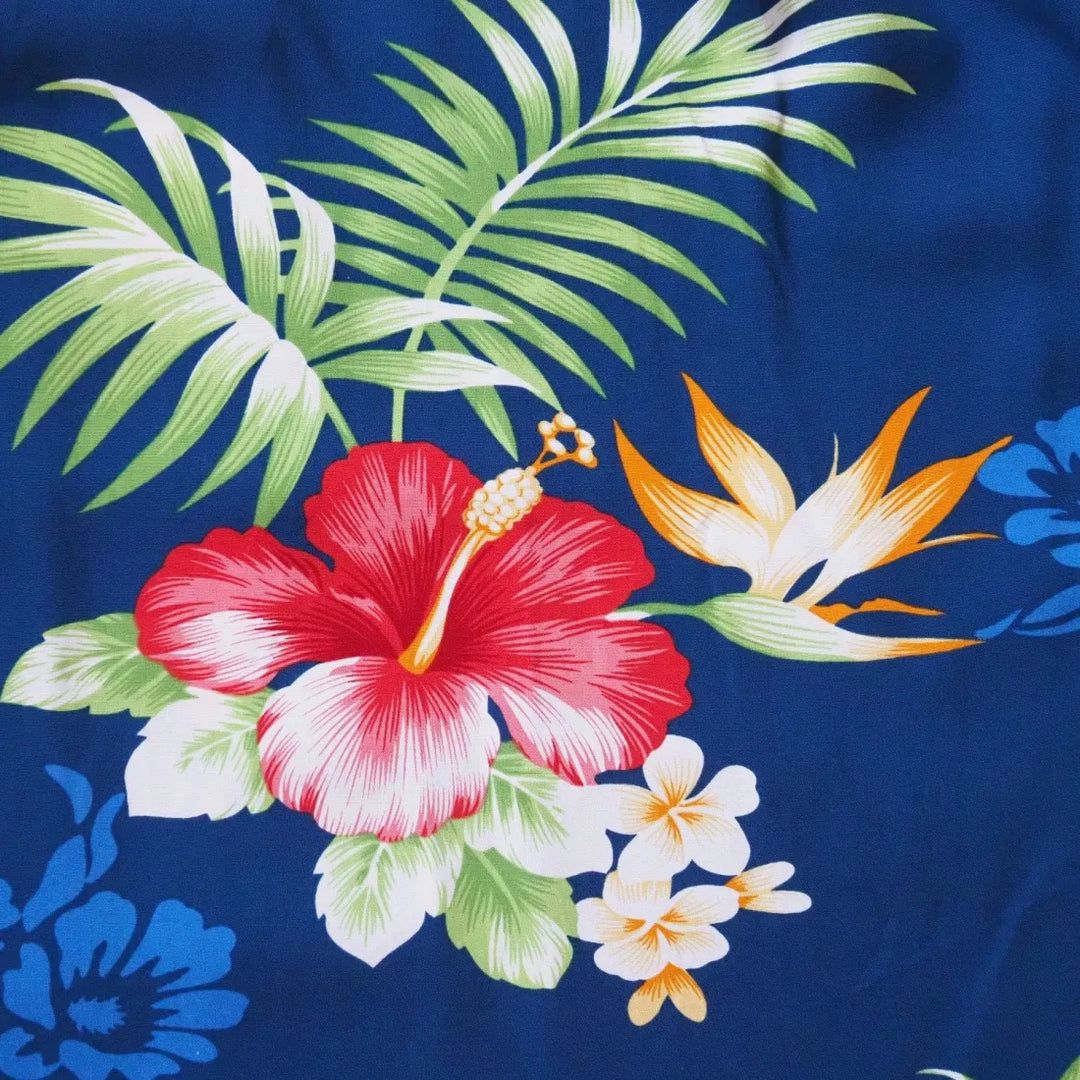 PASSION NAVY BLUE HAWAIIAN RAYON – Kevin Seah Online
