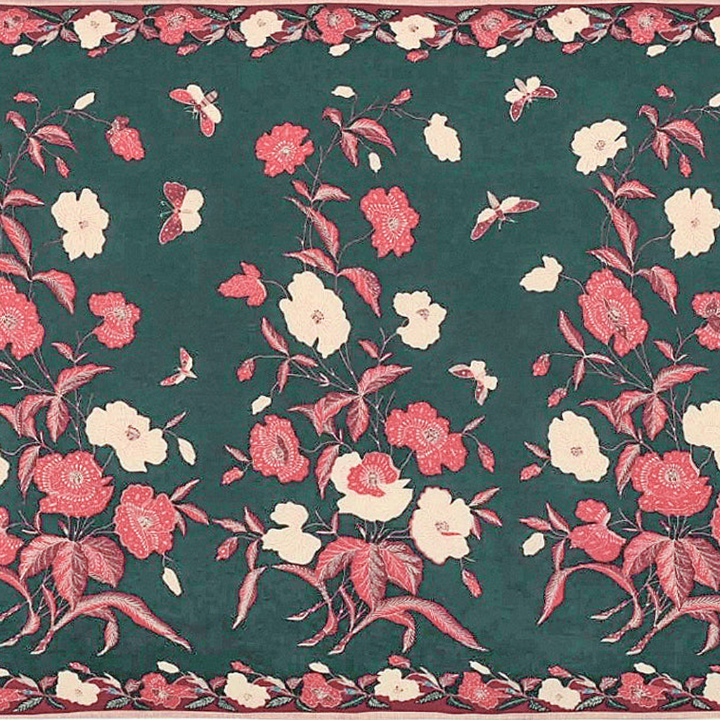 Hand Printed Silk Screen Cotton Batik - Green – Kevin Seah Online
