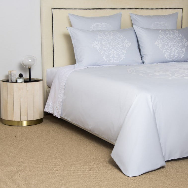 Light Azure / Milk Medallion Heart Duvet Cover Set – Kevin Seah Online