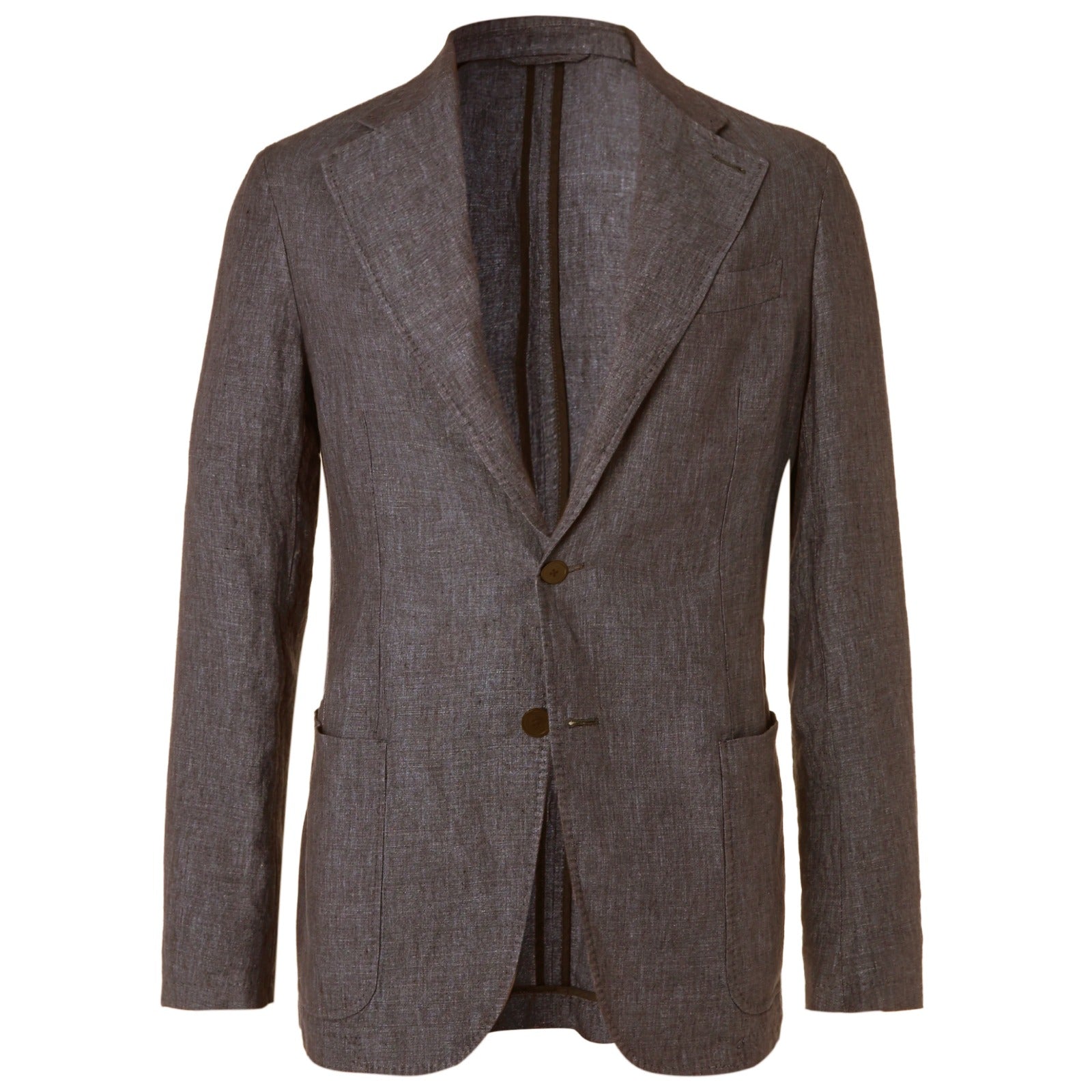 Brown Linen Unstructured Jacket (Made to Order) – Kevin Seah Online