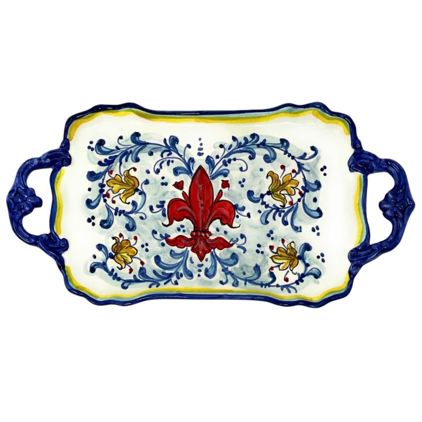 Hand painted Italian Ceramic Serving Tray - "Fleur de Lys" – Kevin Seah ...